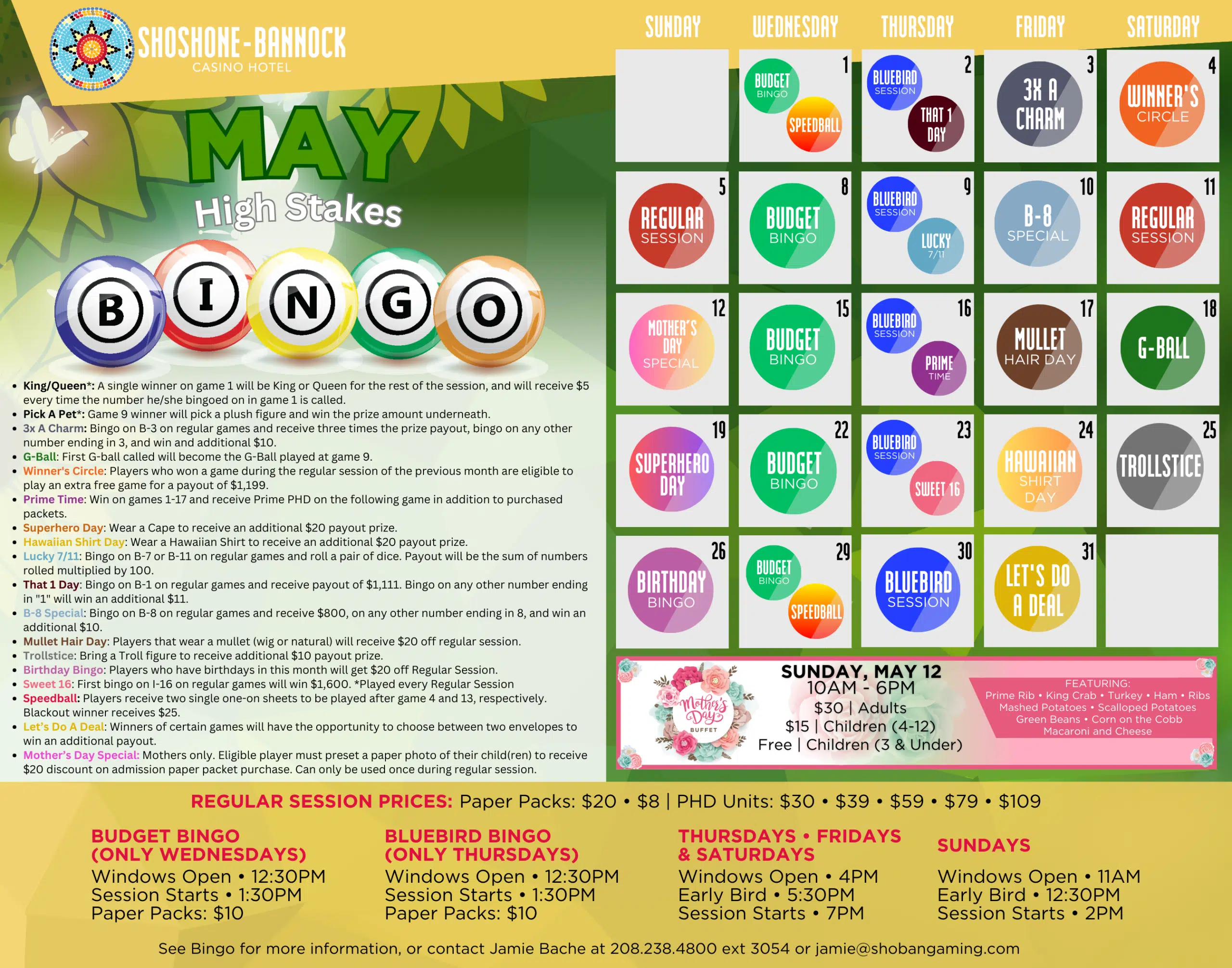 Bingo Promotions - Shoshone-Bannock Casino Hotel